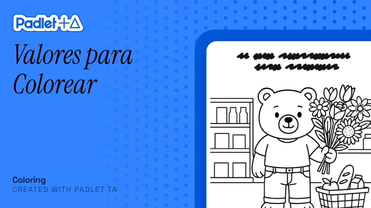 Coloring sheet by Padlet TA