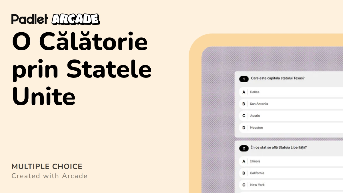 O Călătorie prin Statele Unite by Padlet TA