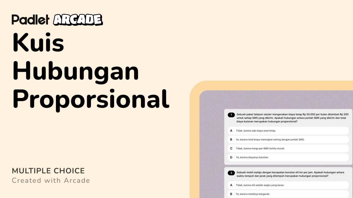 Kuis Hubungan Proporsional by Padlet TA