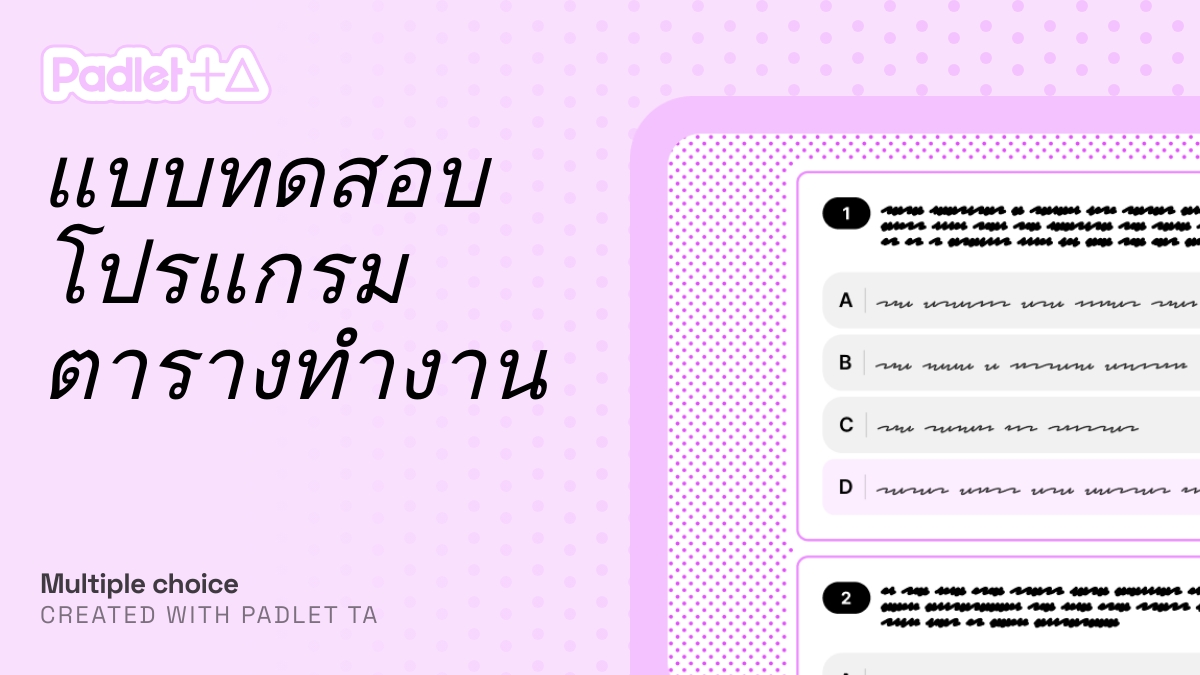 Multiple choice by Padlet TA