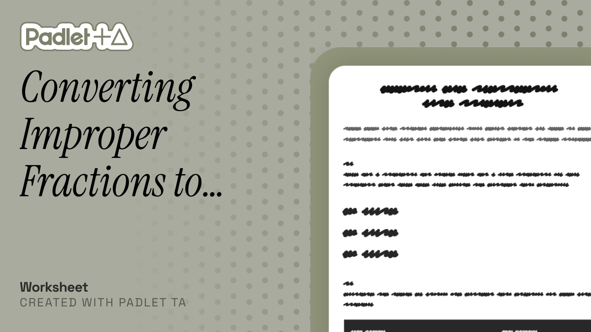 Worksheet by Padlet TA