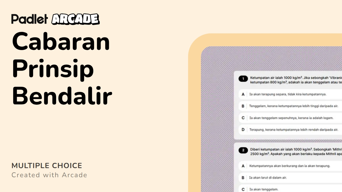 Cabaran Prinsip Bendalir by Padlet TA