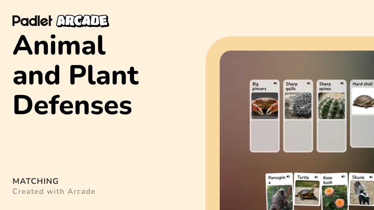 Animal and Plant Defenses by Padlet TA