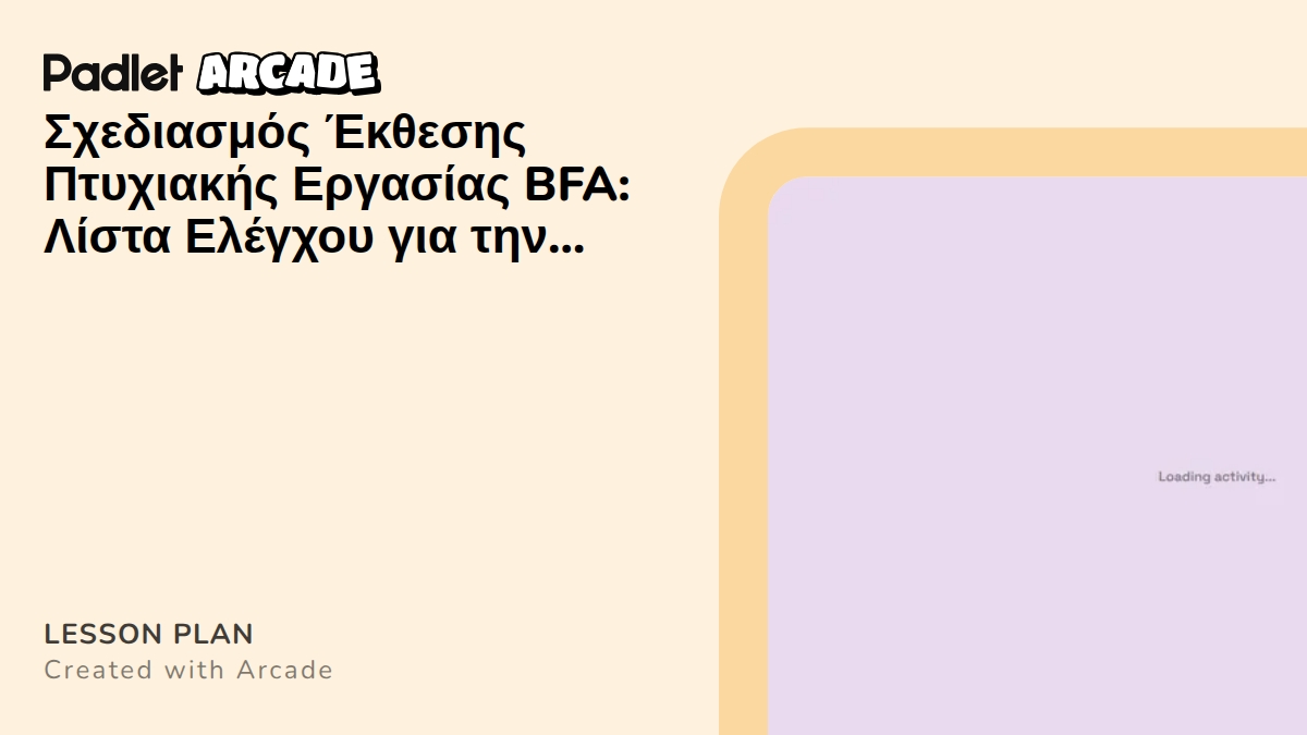 Lesson plan by Padlet TA