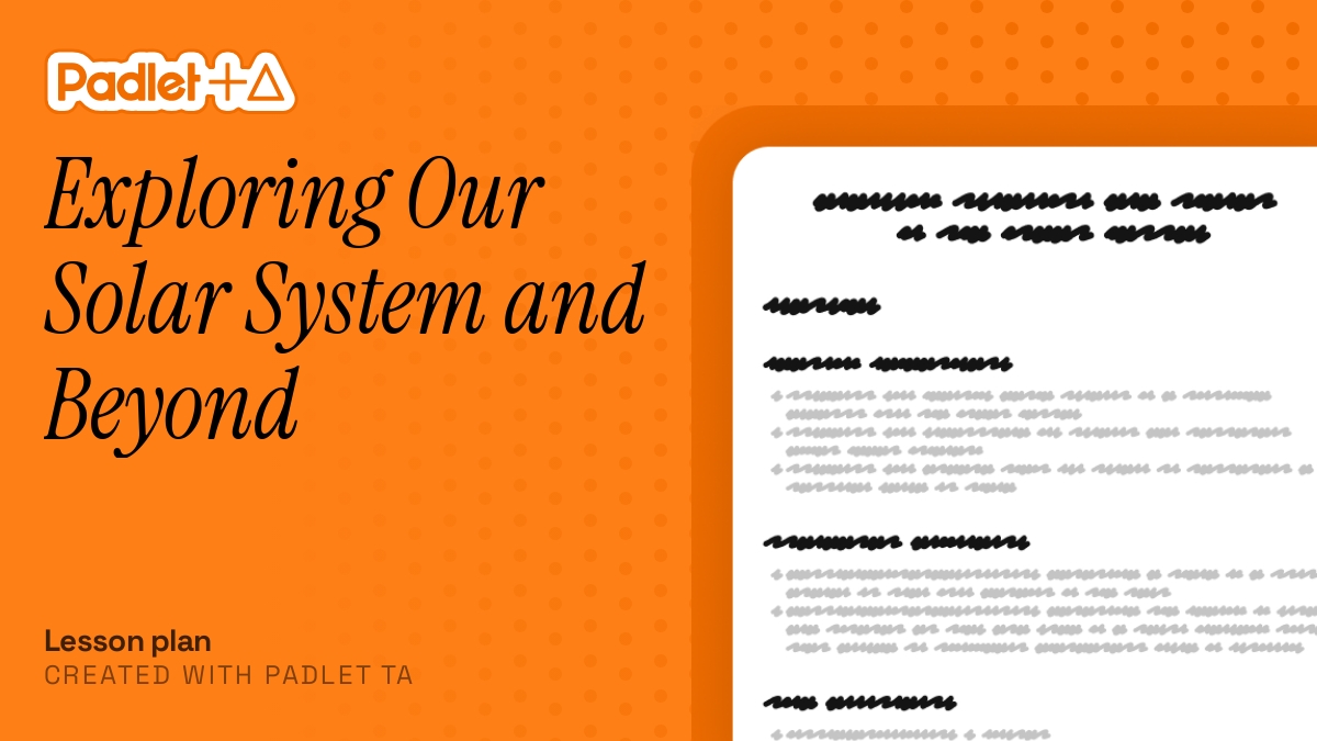 Lesson plan by Padlet TA