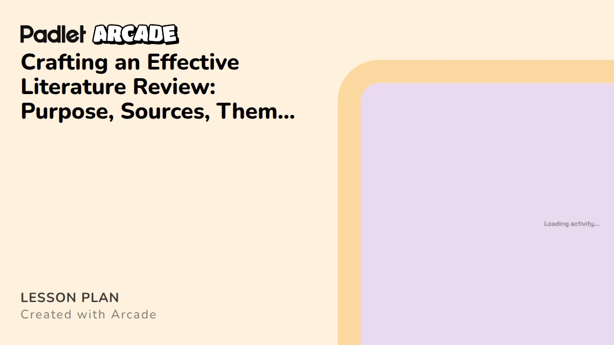 Lesson plan by Padlet TA