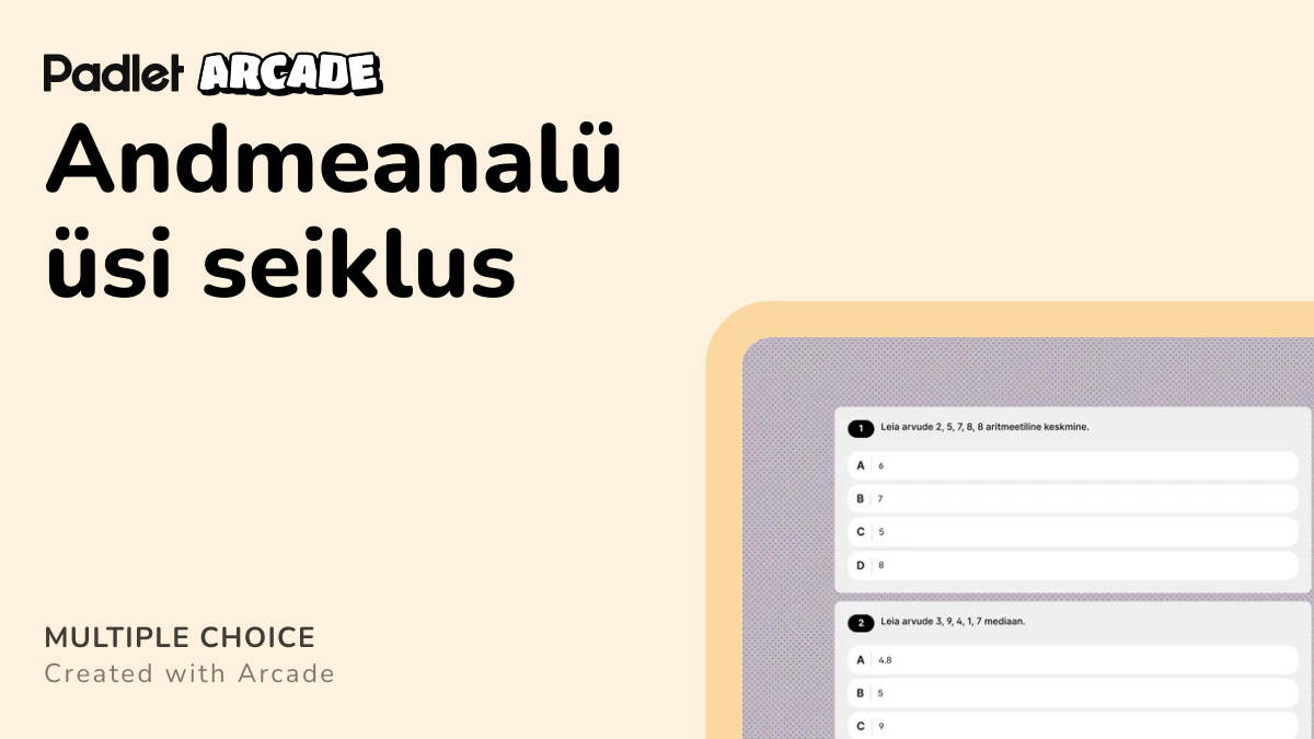 Andmeanalüüsi seiklus by Padlet TA