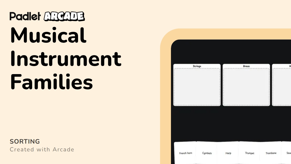 Musical Instrument Families by Padlet TA